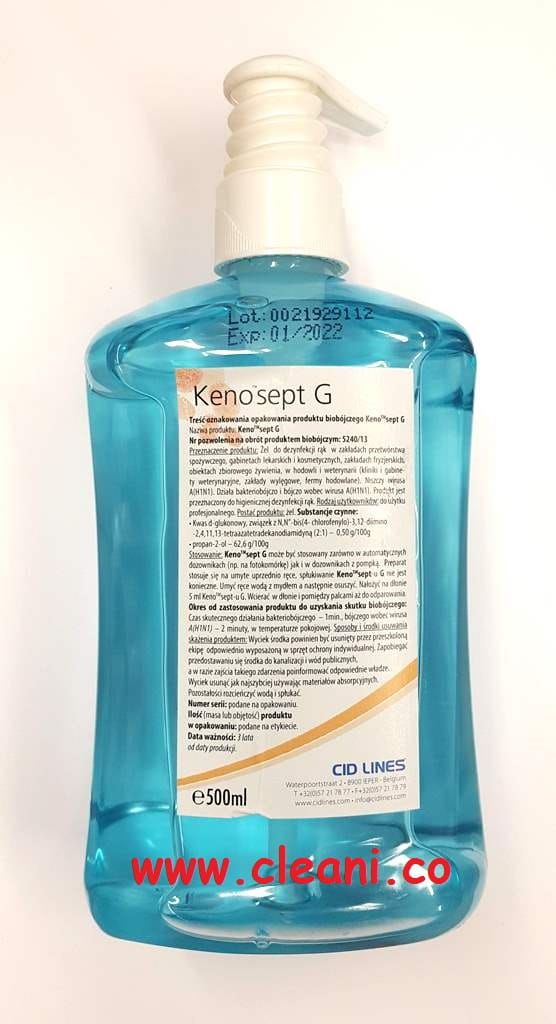 Cid Lines KENOSEPT G 500ml ŻEL do dezynfekcji rąk C L E A N I.C O ...