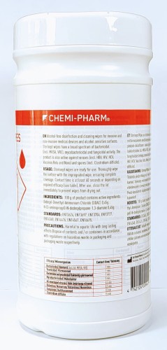Chemi-Pharm STERISEPT WIPES 200szt TUBA Duże 20x20cm Bez-alkoholowe ...